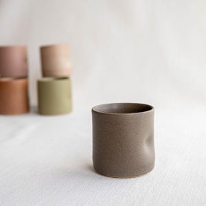 Small Ceramic Pinch Cup 8oz | Cortado Cups | Handmade Thumb Indention ...