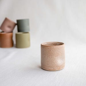 Small Ceramic Pinch Cup 8oz | Cortado Cups | Handmade Thumb Indention ...