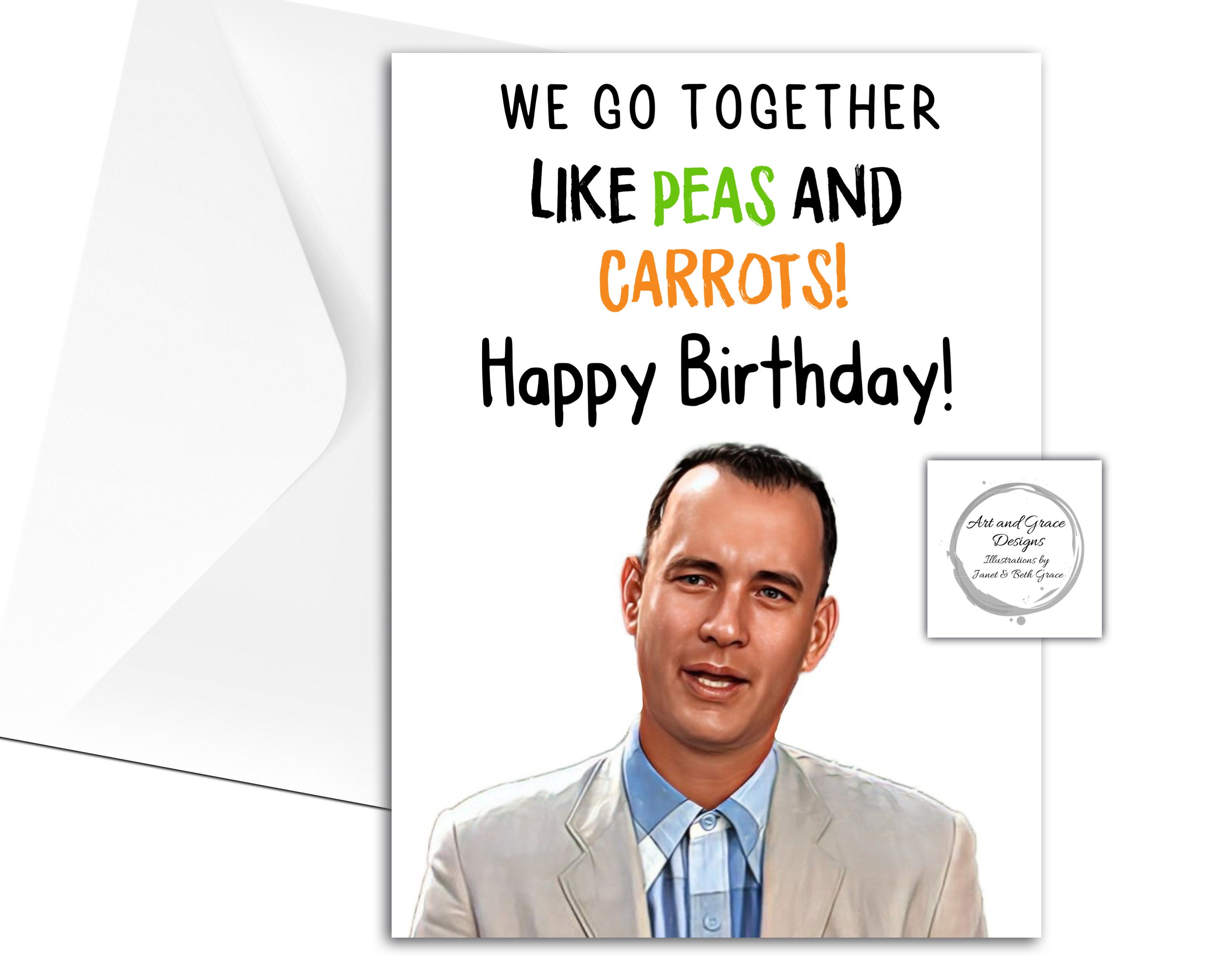Forrest Gump Greeting Card Tom Hanks Famous Movie Quotes Happy Birthday ...