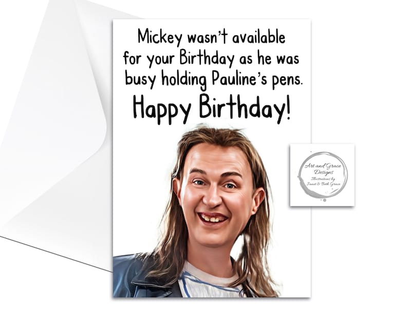 League of Gentlemen Birthday Card Mickey Michaels Famous - Etsy