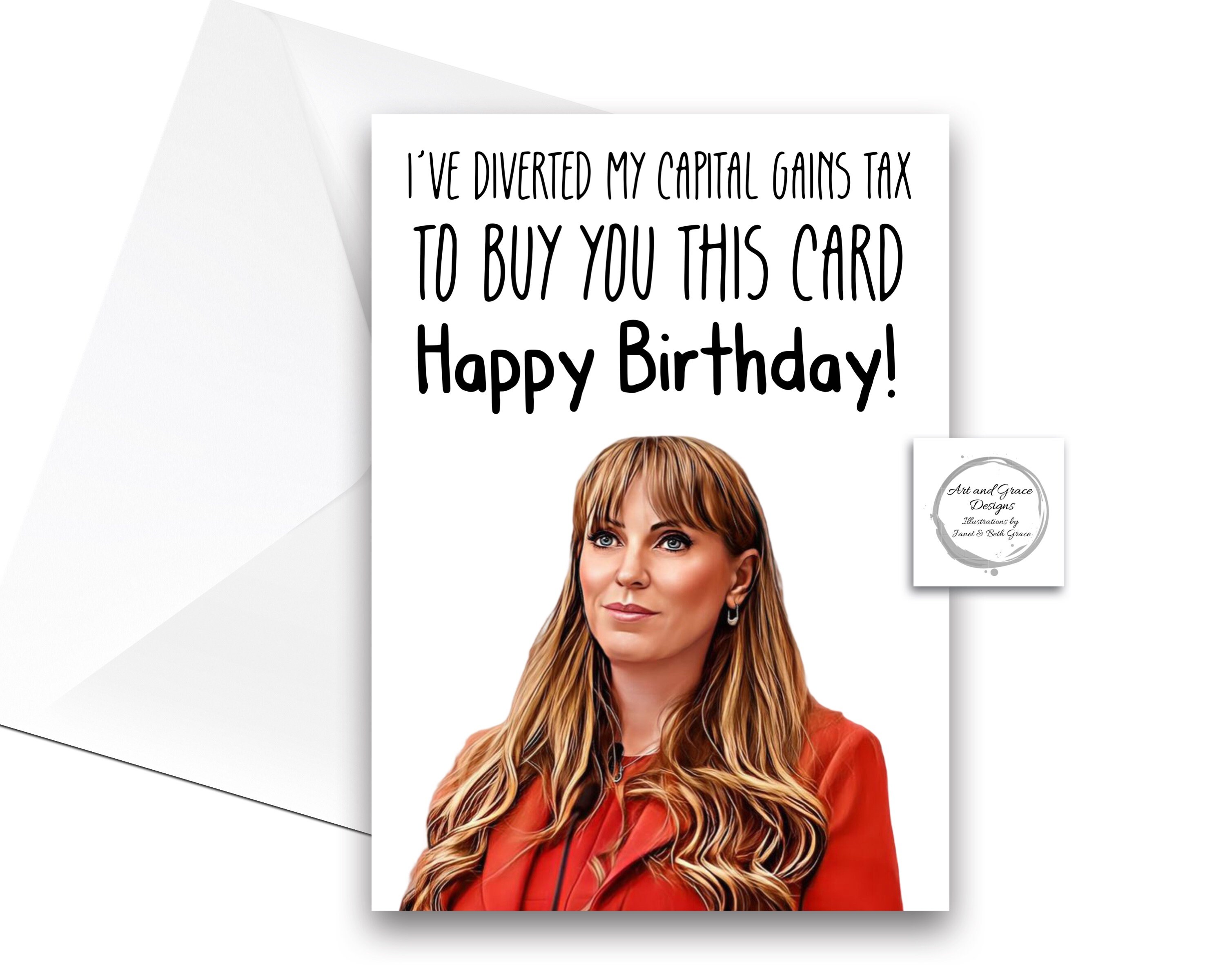 Angela Rayner Birthday Greeting Card Funny Politician Card Labour Tory ...