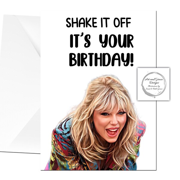 Birthday Card Shake It Off - Etsy