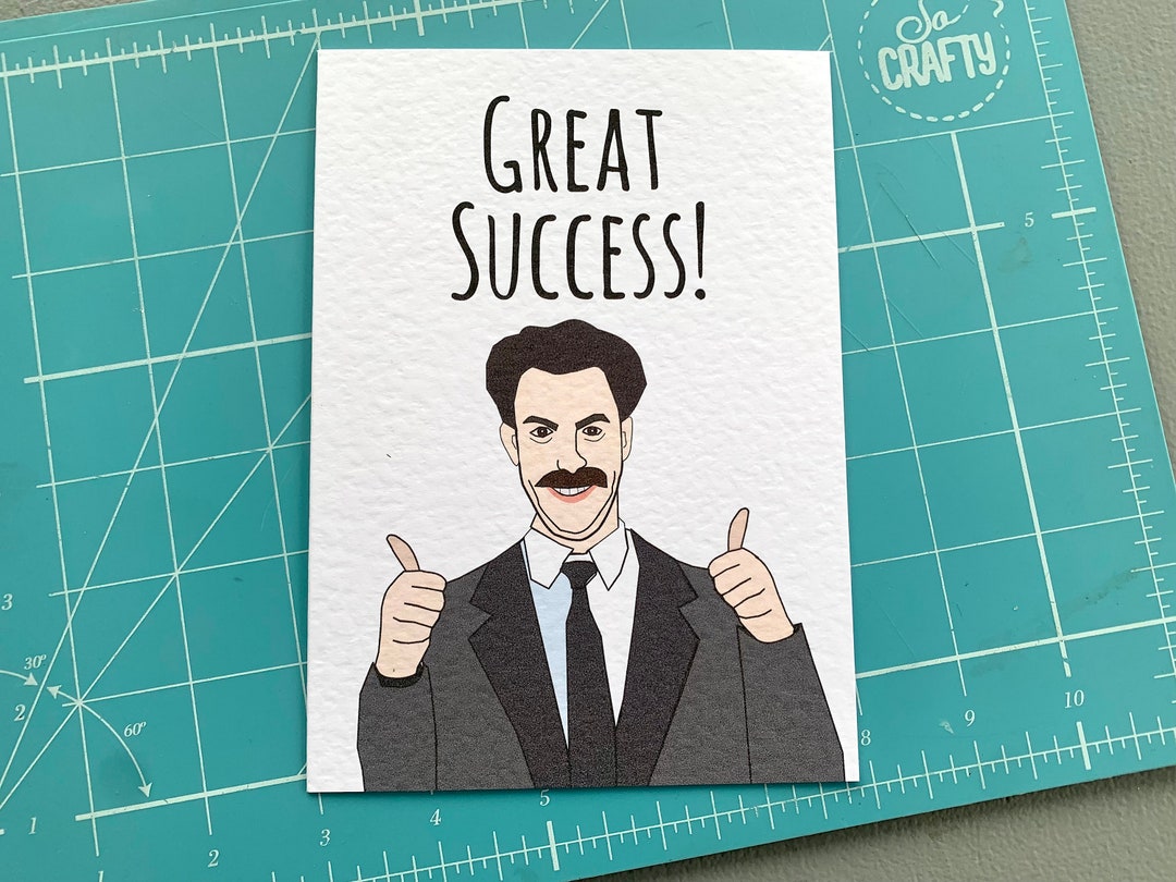 Borat Congratulations Card: Funny Sacha Baron Cohen Greeting - Etsy