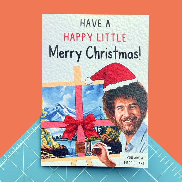 Funny Bob Ross Card - Etsy