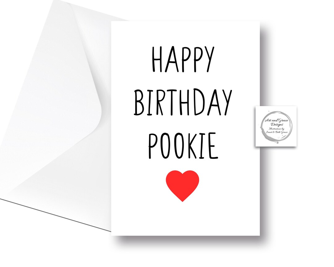 Pookie Card Birthday Card for Partner Boyfriend Girlfriend - Etsy