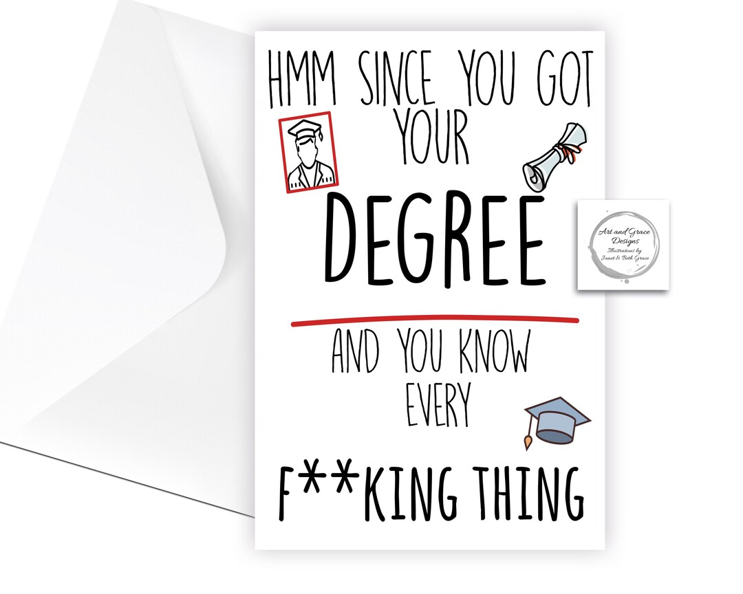 Graduation Card Congrats on Getting Your Degree, Stay Safe, Thoughtful ...