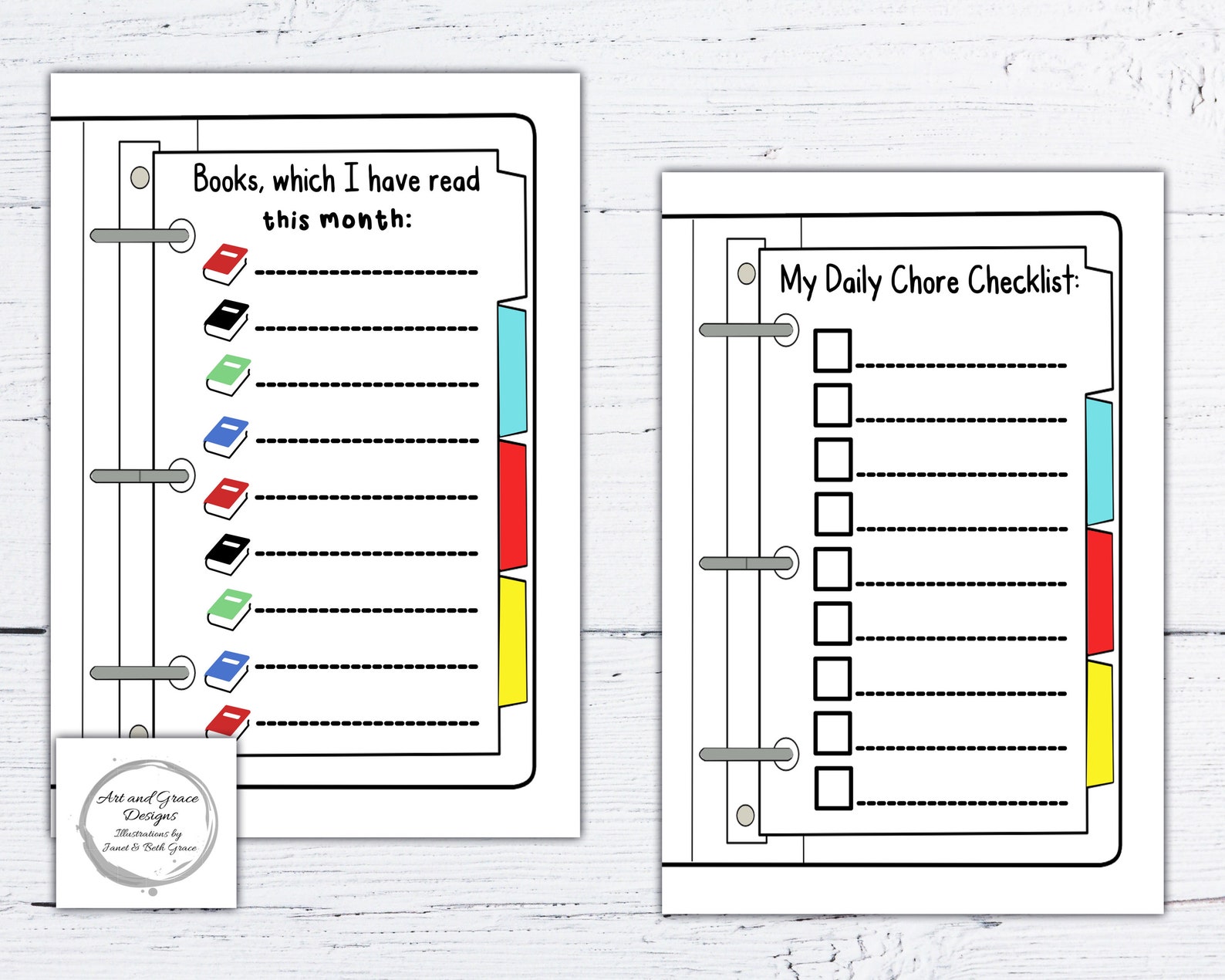 Printable PDF Reward Chart School and Home Planner Instant Download Kid ...