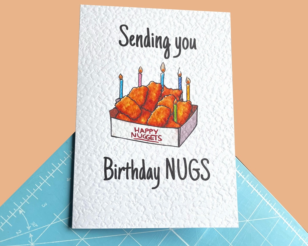 Chicken Nugget Card -nugget Lover Card - Birthday Card for Best Friends ...