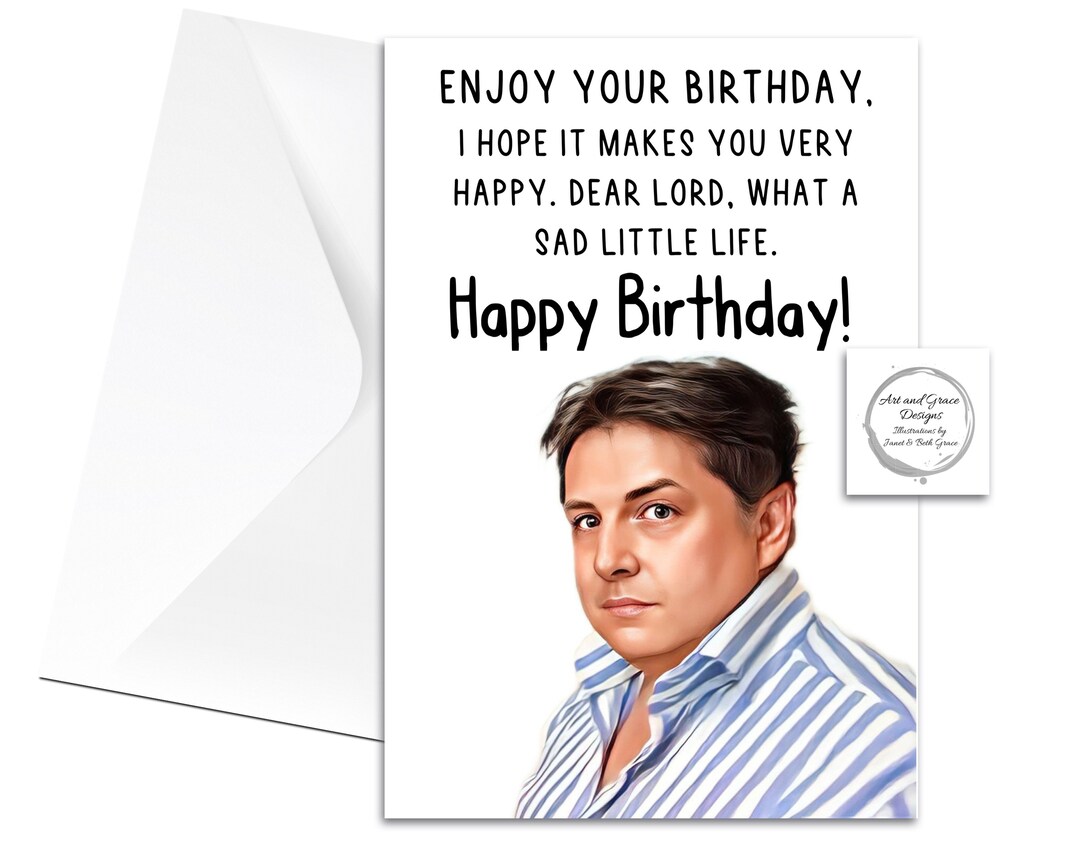 Come Dine With Me Birthday Card Dear Lord What A Sad Little - Etsy