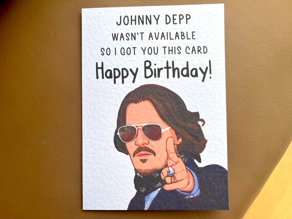 Johnny Depp Greeting Card Happy Birthday Jonny Depp - Etsy UK