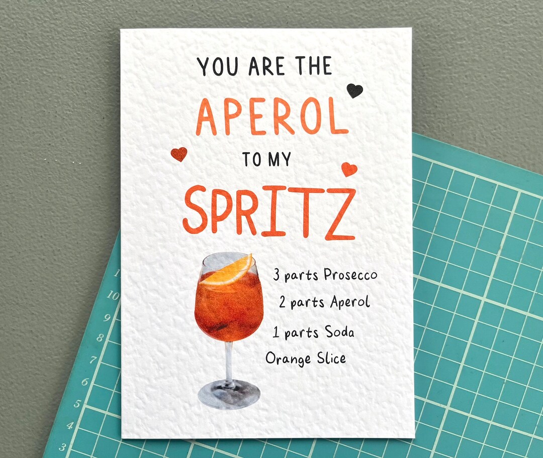 Birthday Card for Friend - Aperol Spritz - Kind Greeting Card - Best ...