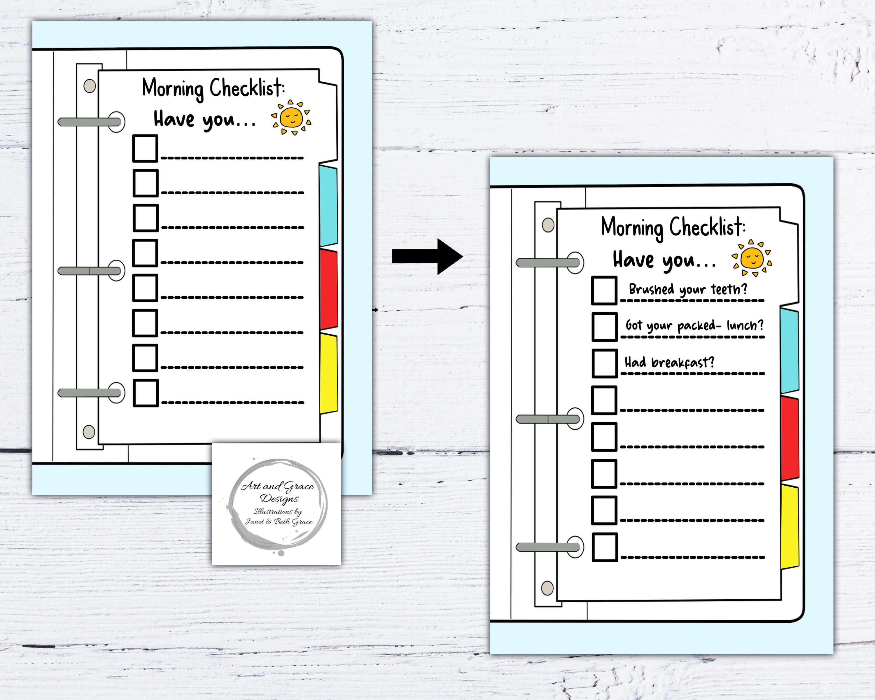 Printable PDF Reward Chart School and Home Planner Instant - Etsy