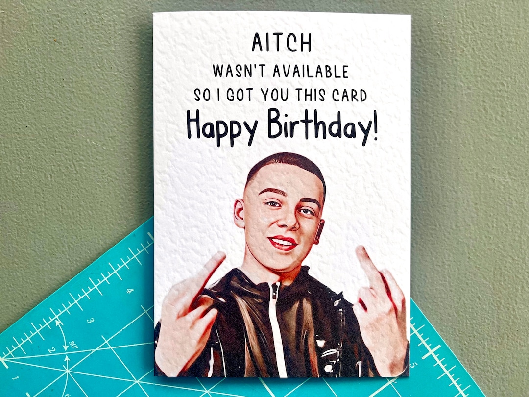 Aitch Greeting Card Happy Birthday Famous Rapper Singer Card for ...