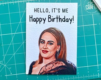 Adele Birthday Card - Etsy UK