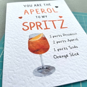 Birthday Card for Friend - Aperol Spritz - Kind Greeting Card - Best ...