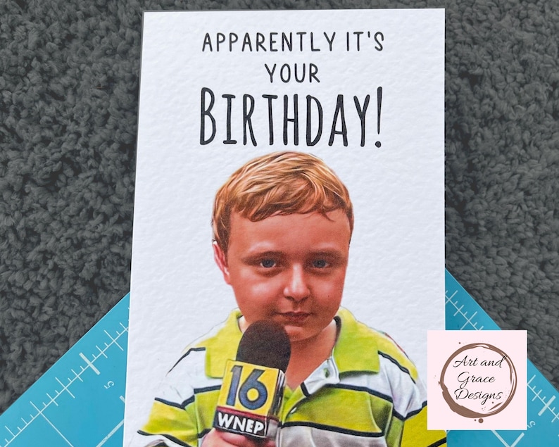 Apparently Meme Kid Birthday Card: Humorous Greeting Card - Etsy