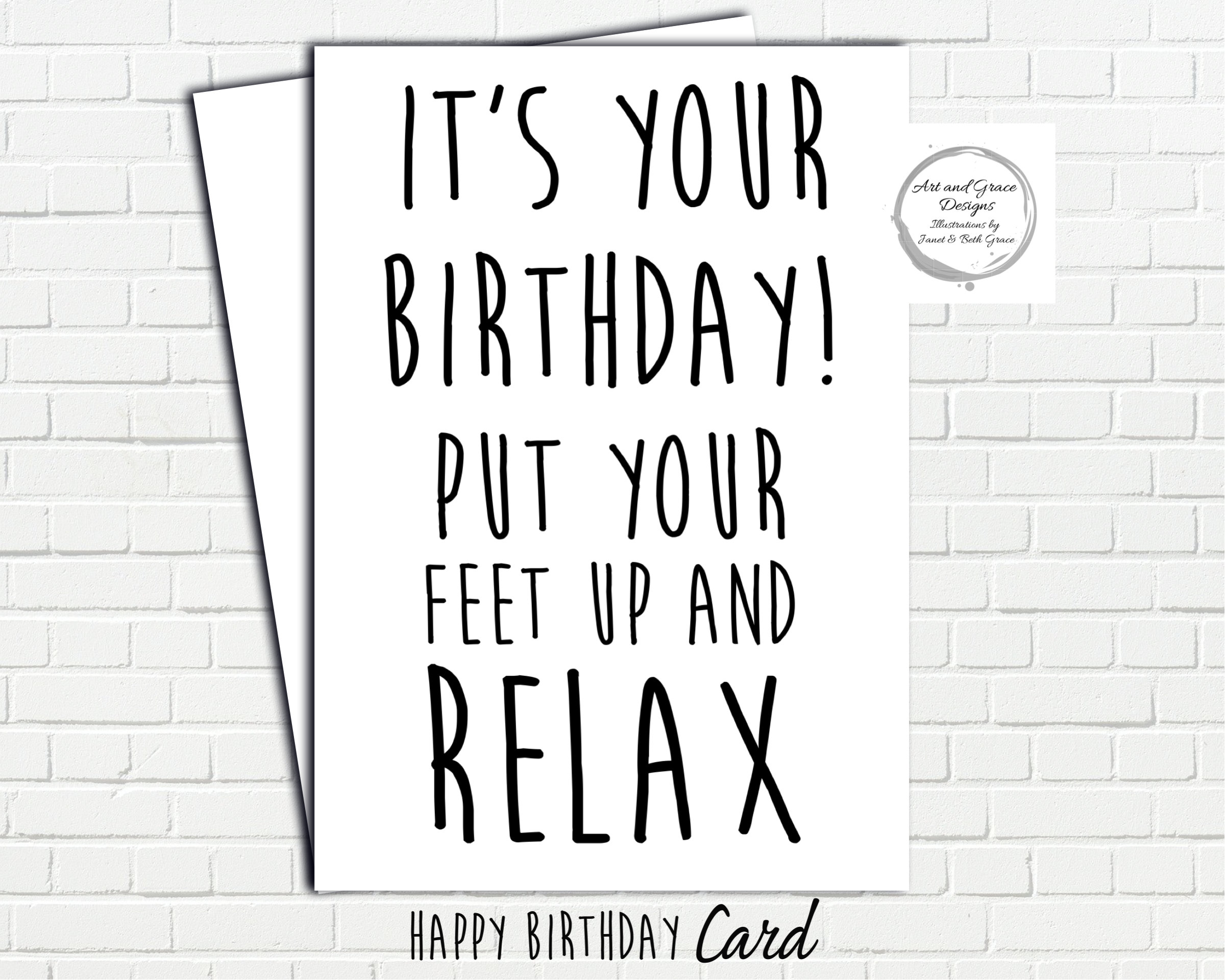 Luxury Birthday Card For Loved One Put Your Feet Up And Relax Relative luxury-birthday-card-for-loved-one-put-your-feet-up-and-relax-relative