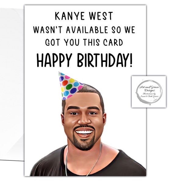 Kanye Birthday Card - Etsy