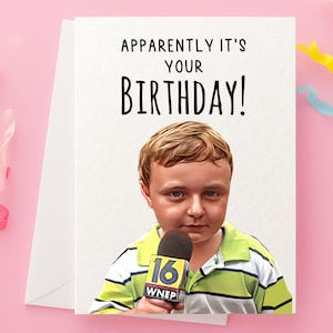 Apparently Meme Kid Birthday Card: Humorous Greeting Card - Etsy