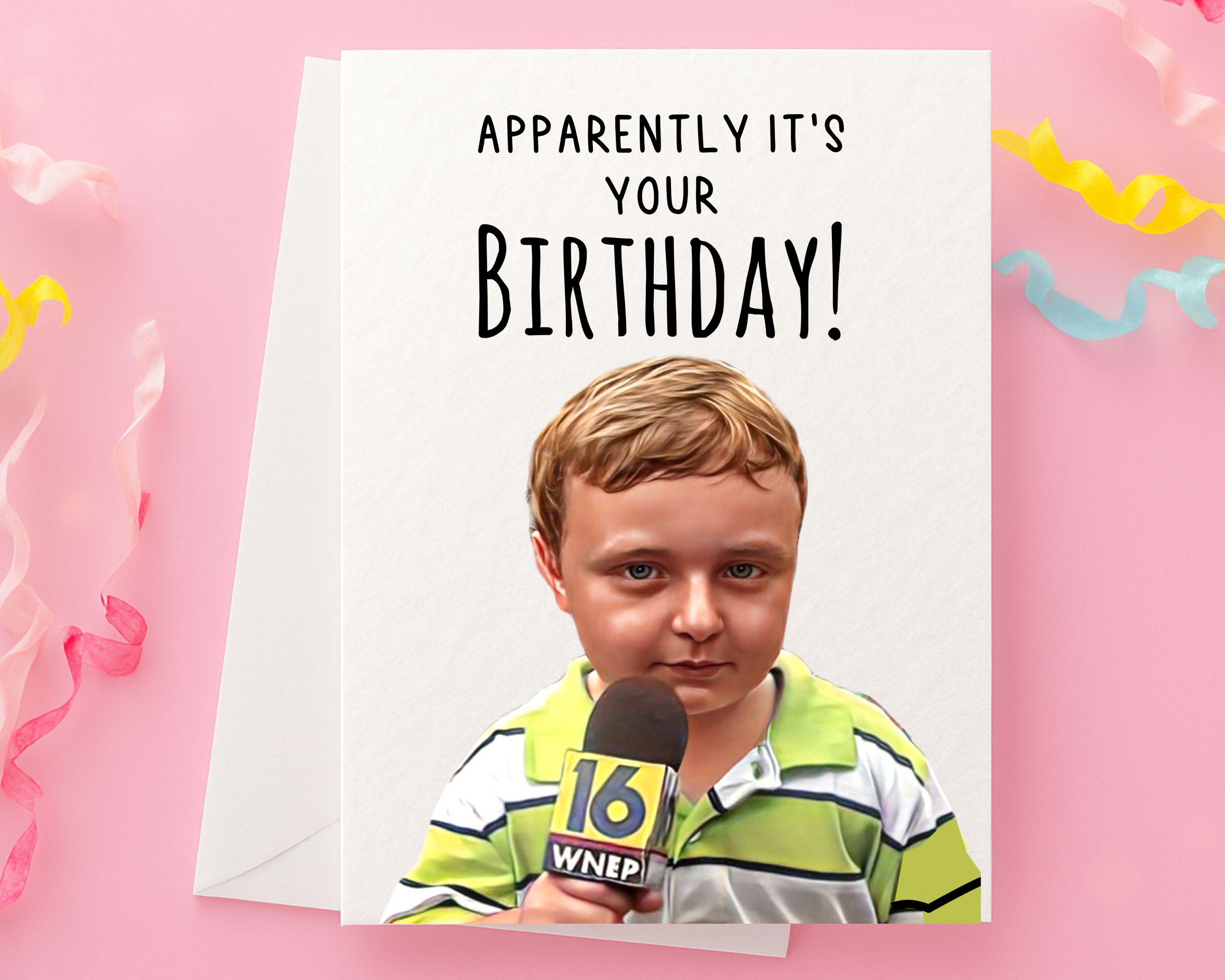 Apparently Meme Kid Birthday Card: Humorous Greeting Card - Etsy