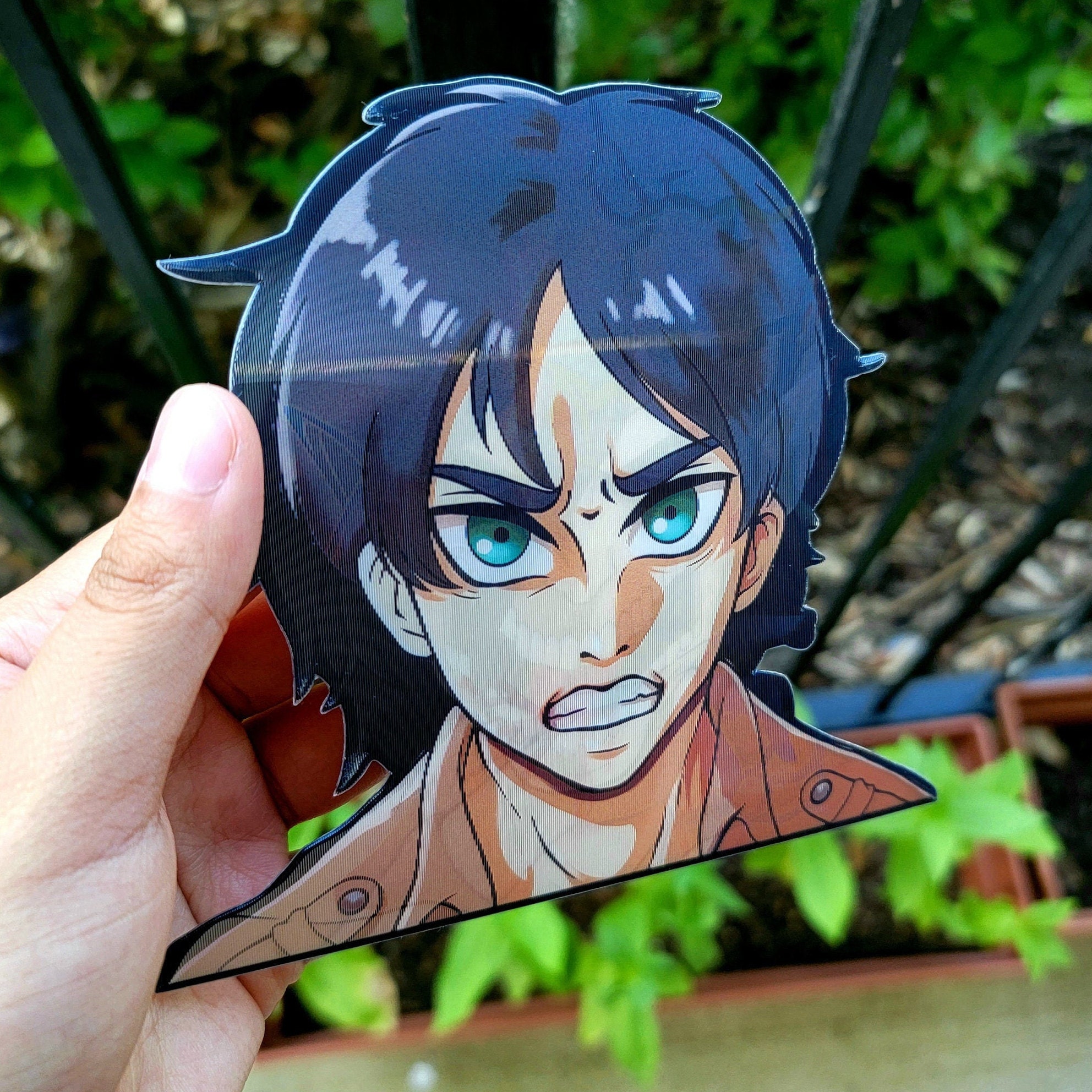 Attack On Titan Anime Car Laptop Decal 3D Stickers Eren Yeager Motion ...