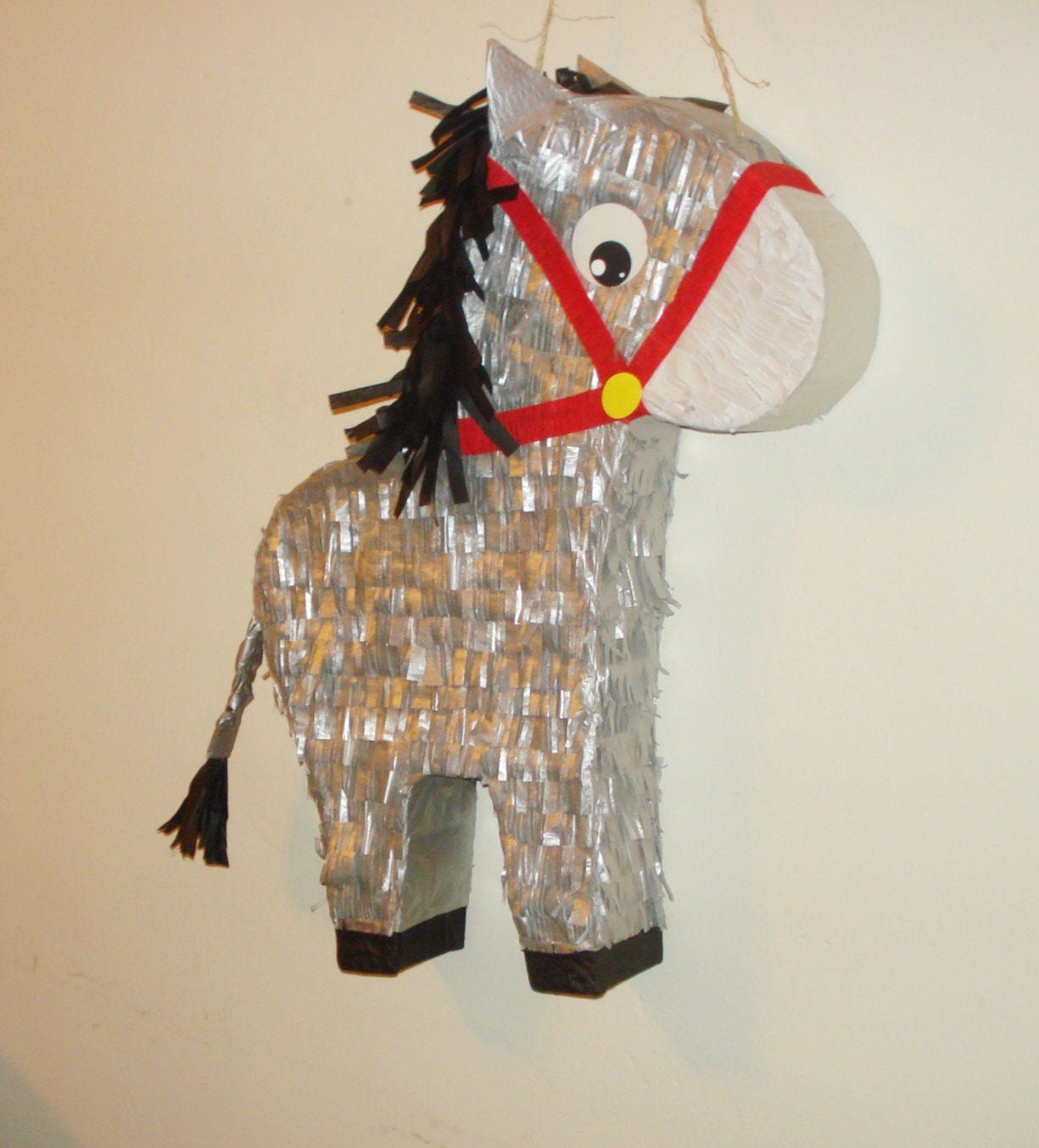 Silver Donkey Pinata. Large Pinata. Cinco De Mayo Piñata. Mexican Theme ...