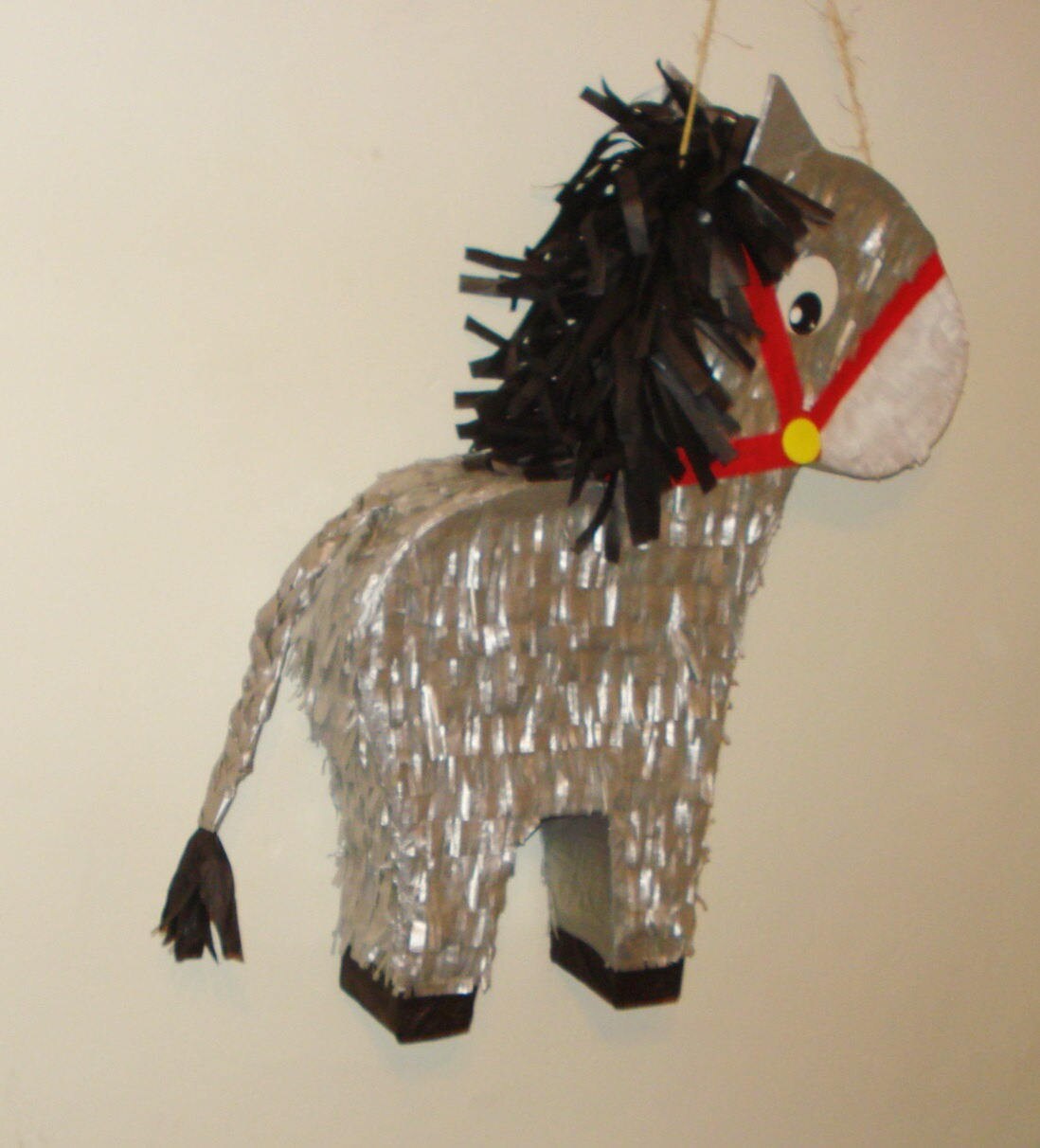 Silver Donkey Pinata. Large Pinata. Cinco De Mayo Piñata. Mexican Theme ...