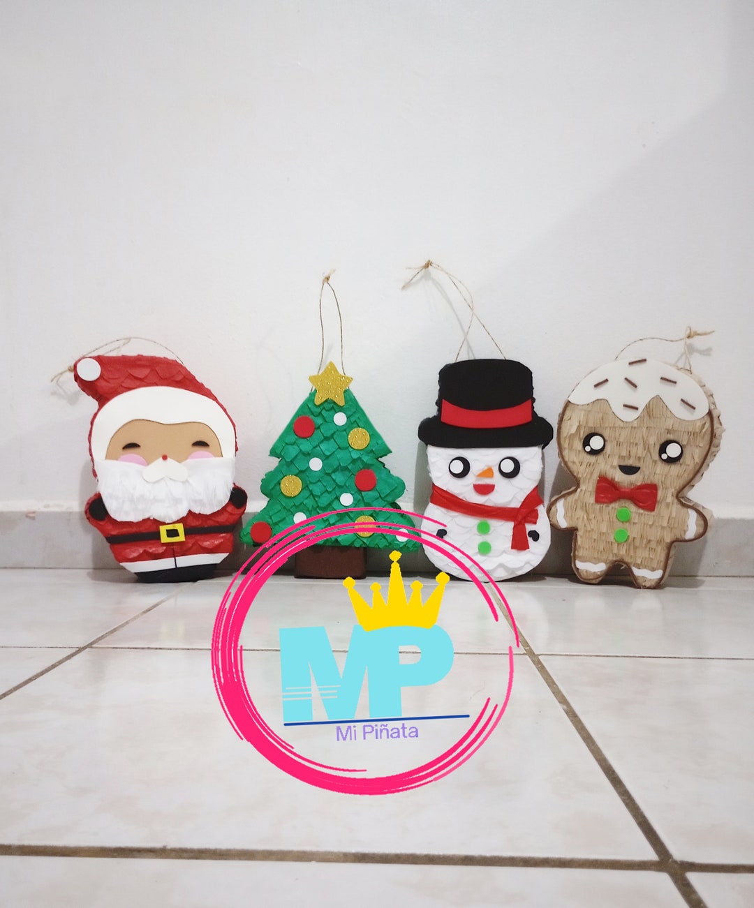 Christmas 4 Mini Piñatas. Christmas Party Centerpiece. Christmas Party ...