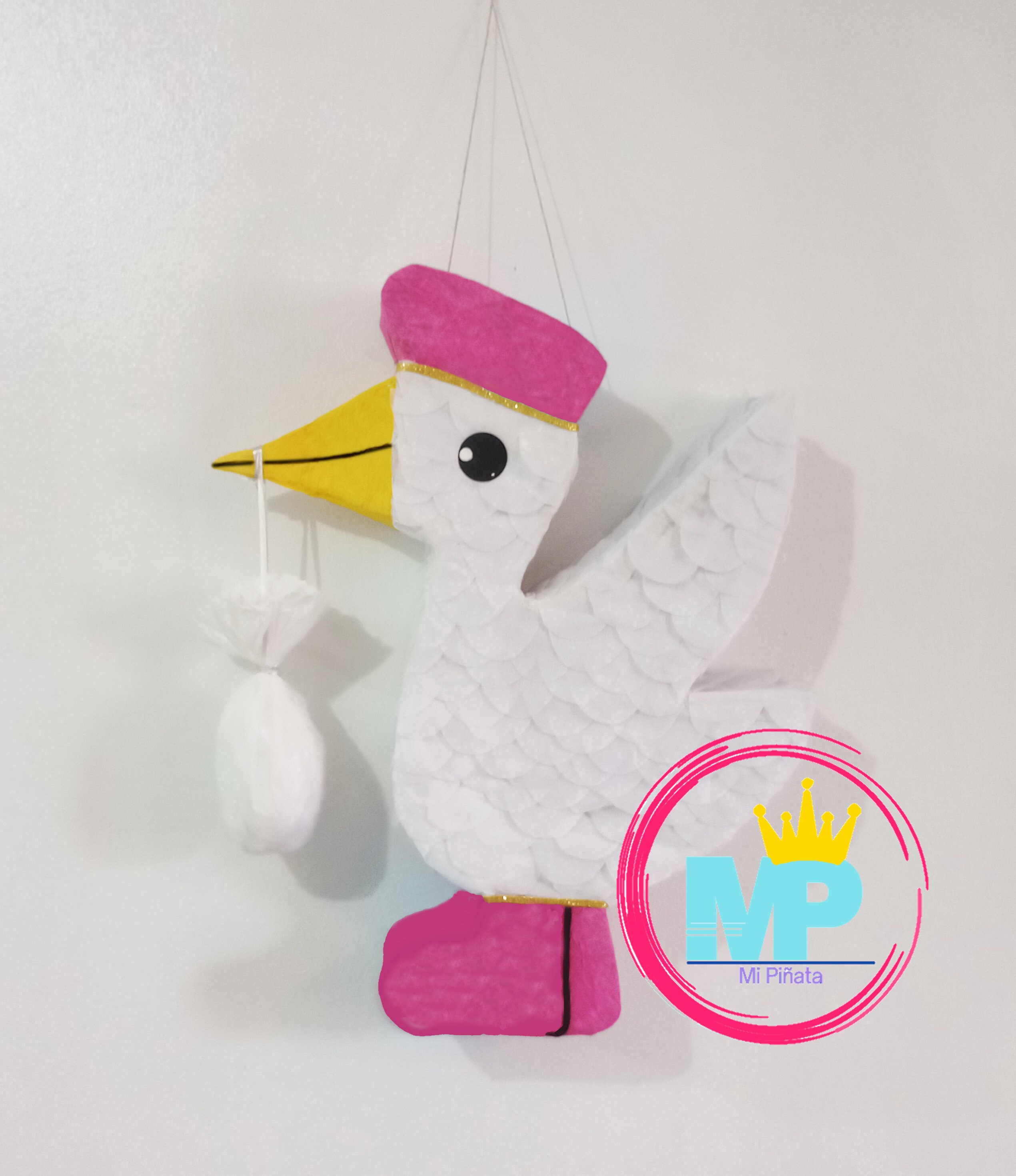 Stork Piñata. Blue or Pink. Baby Shower Pinata - Etsy