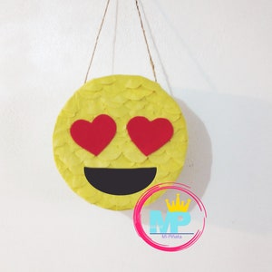 Emoticon Heart Eyes Mini Piñatas. Valentine's Day Mini Pinata. Party ...