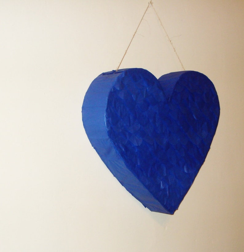 Navy Blue Heart Pinata. Wedding Pinata. Anniversary Pinata. Valentine's ...
