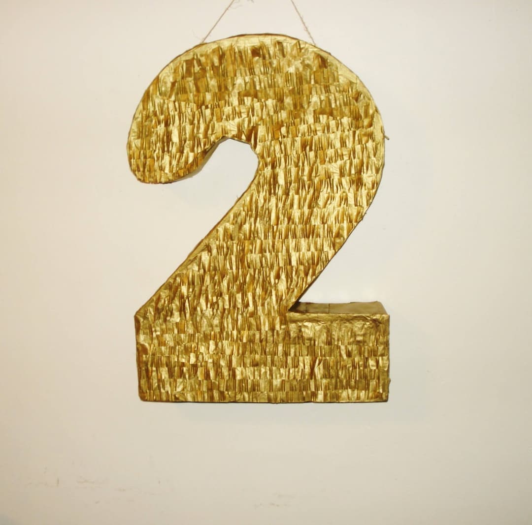 GOLD NUMBER PINATA. Large Pinatas. - Etsy