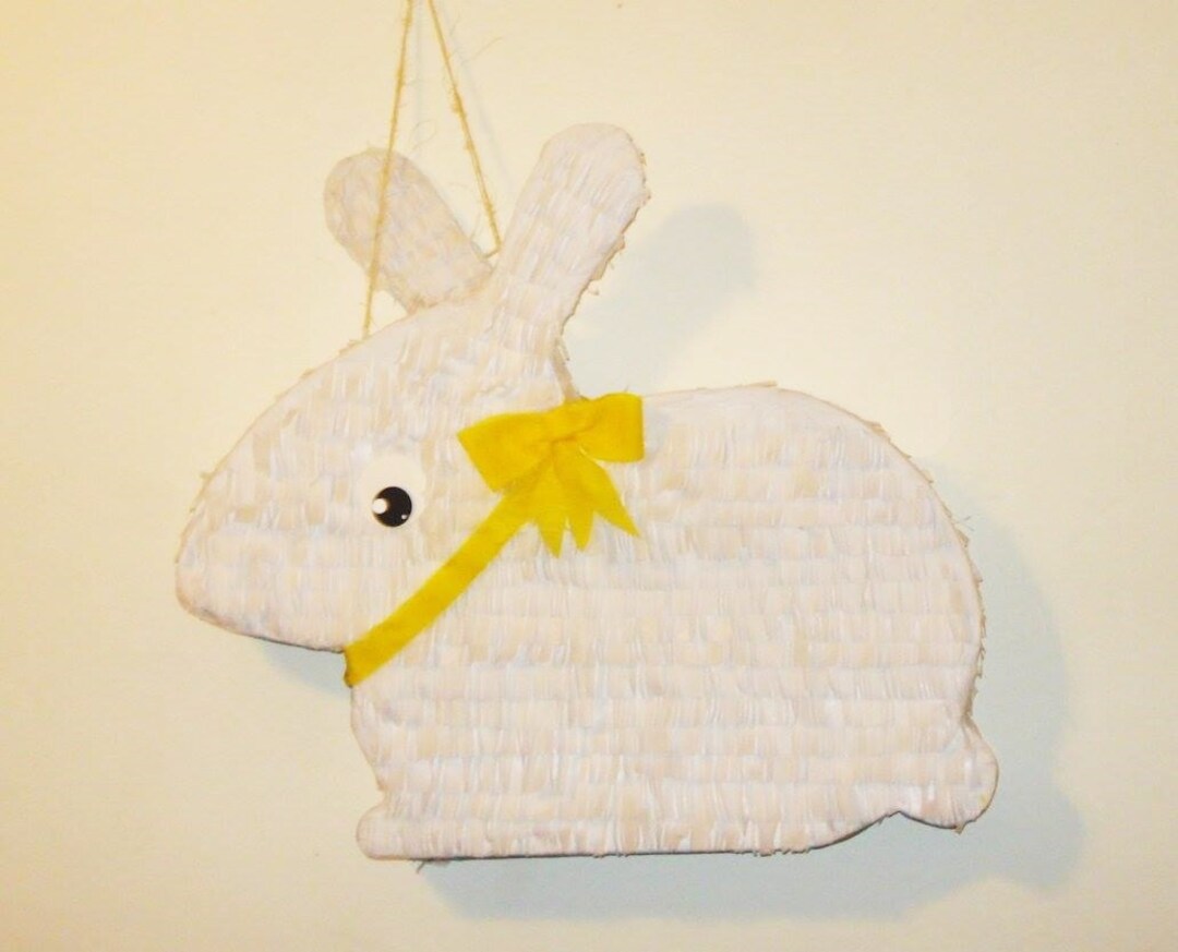 White Bunny Pinata. White Rabbit Pinata. Farm Animal Pinata. Baby ...