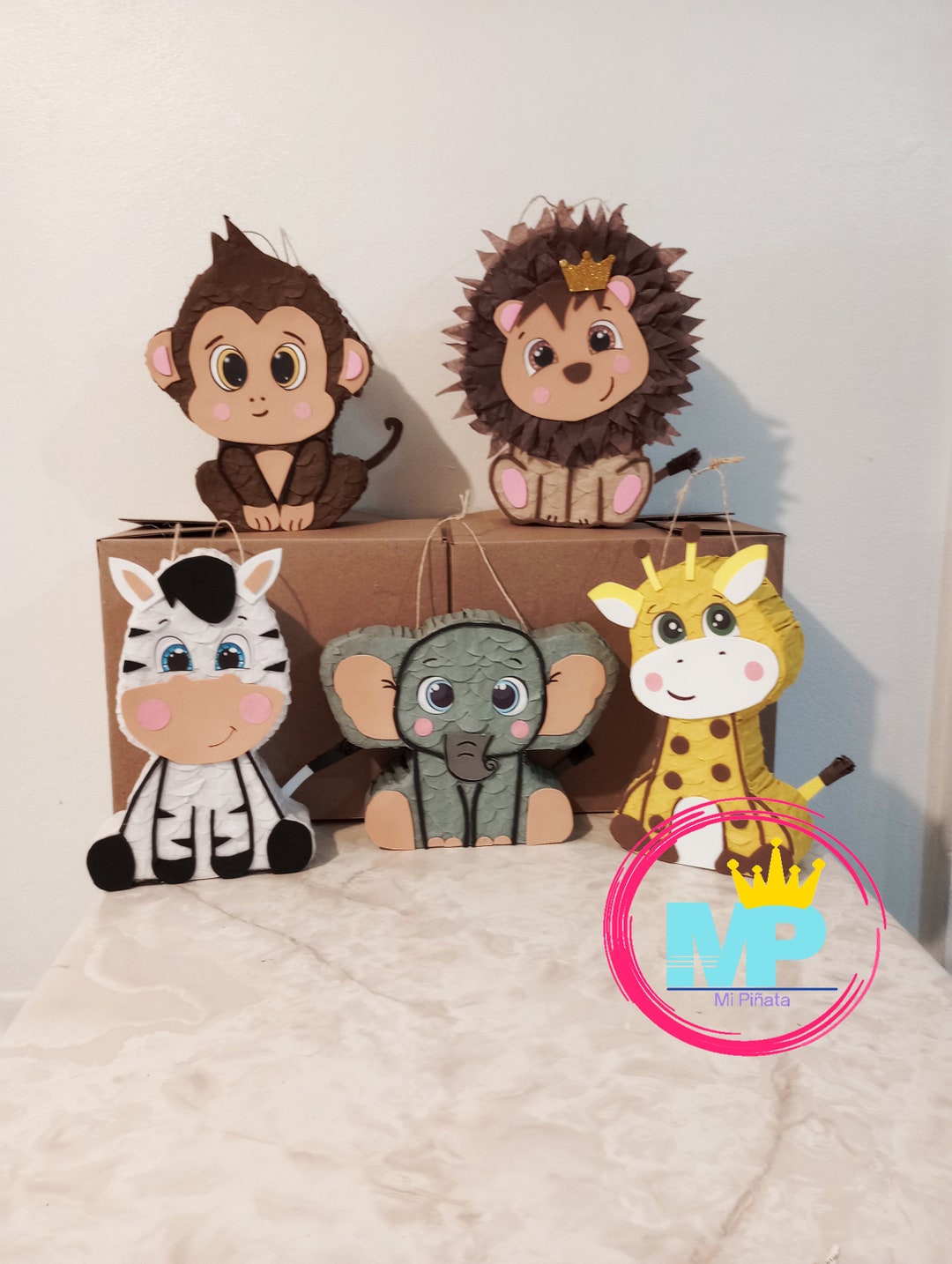 Jungle Animals Mini Pinatas. Safari Theme Party. Safari Centerpiece ...
