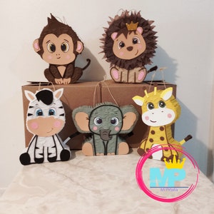 Jungle Animals Mini Pinatas. Safari Theme Party. Safari Centerpiece ...