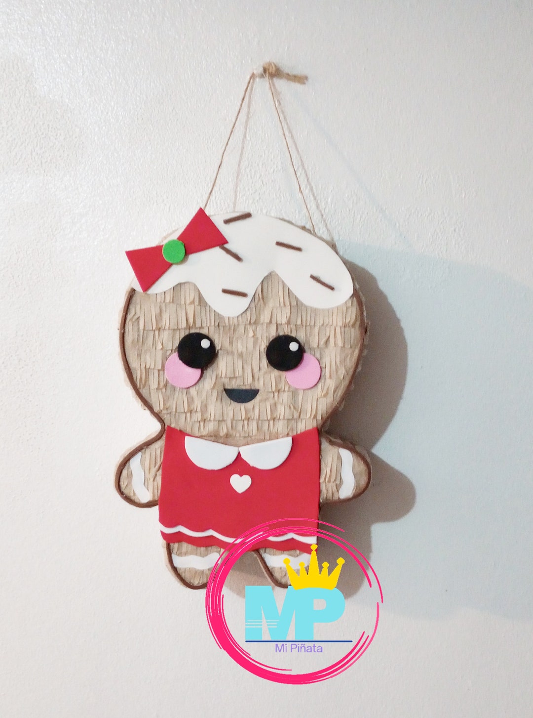 Gingerbread Girl Mini Piñatas. Christmas Party Centerpiece. Christmas ...