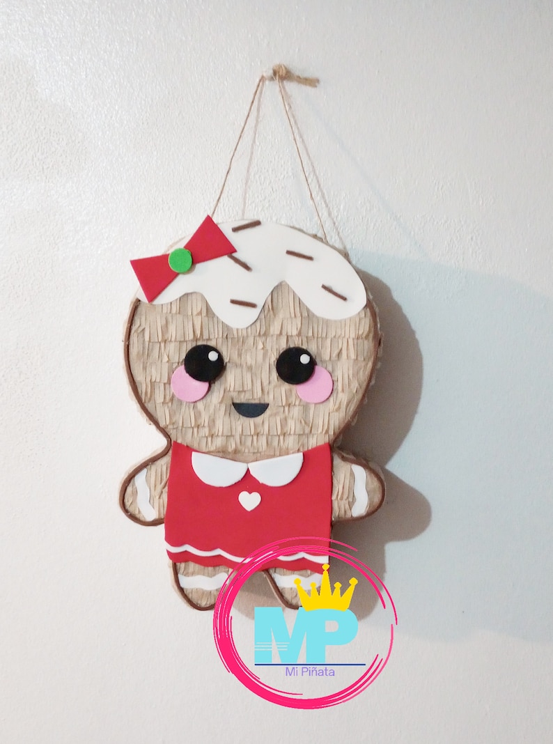 Gingerbread Girl Mini Piñatas. Christmas Party Centerpiece. Christmas ...