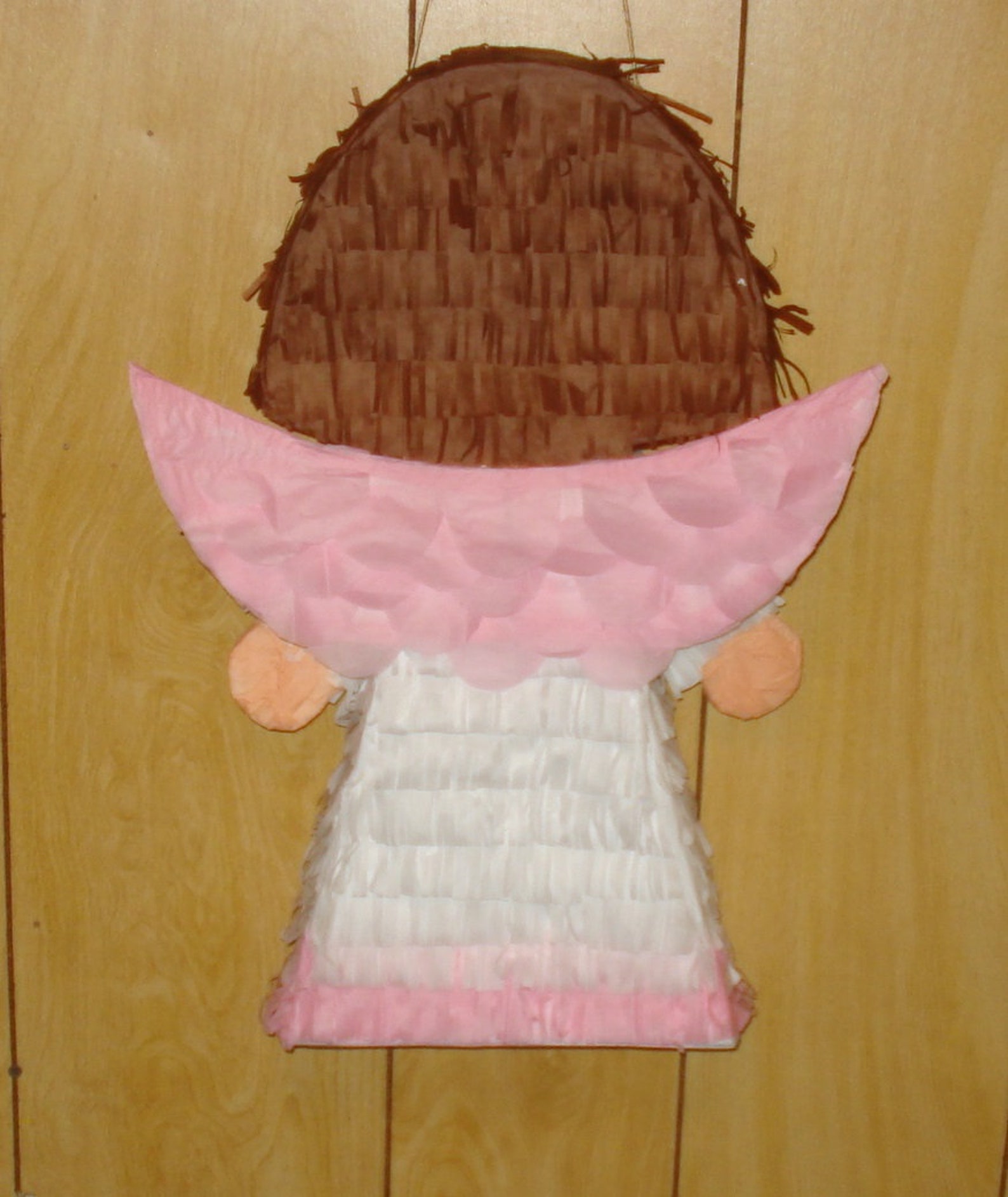 Angel Girl Piñata. Brown Hair. First Communion Pinata. Baptism Pinata ...