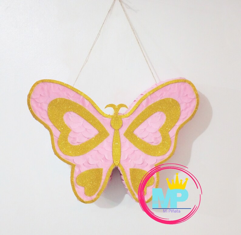Butterfly Pinata, Pink & Gold Butterfly Theme Birthday Party. Piñata ...