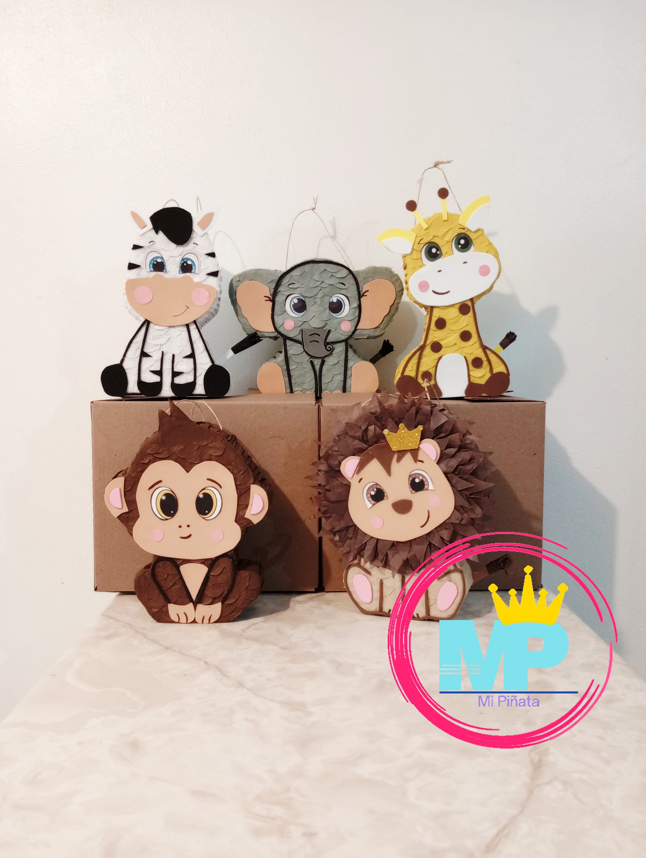 Jungle Animals Mini Pinatas. Safari Theme Party. Safari Centerpiece ...