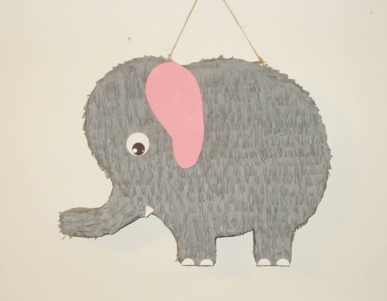 Elephant Pinata. Pink Ears. Large Pinata. - Etsy