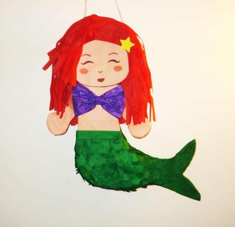 Mermaid Pinata. RED HAIR - Etsy