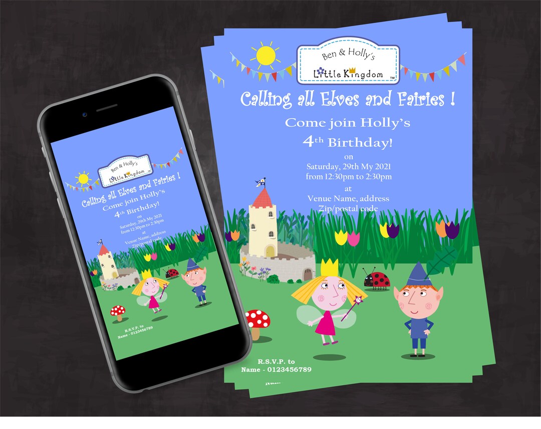 Customisable Ben and Holly's Little Kingdom Birthday - Etsy