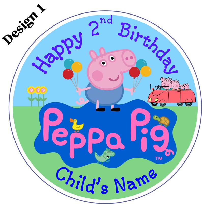 George Pig Cake Topper DIGITAL ITEM ONLY no Physical Item Will Be ...