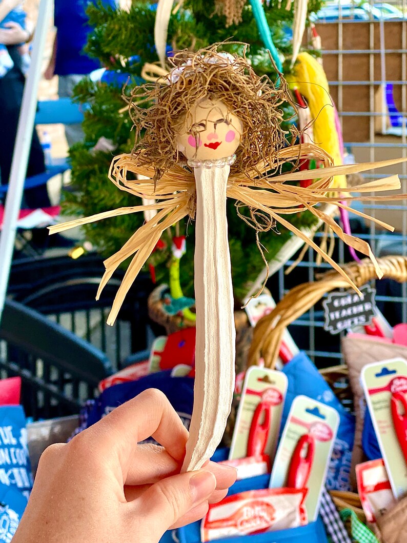 Handmade Angel Ornament Made From Dried Okra - Etsy