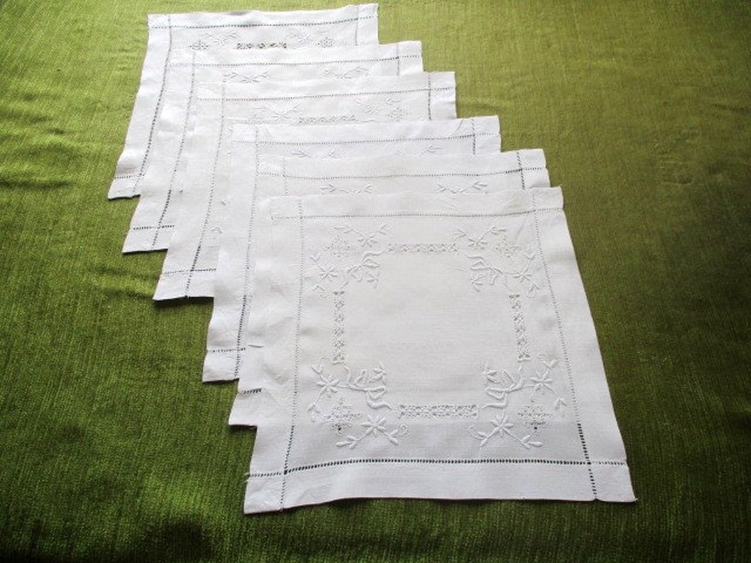 Antique Table Mats Hand Embroidery and Drawn Thread Work - Etsy UK