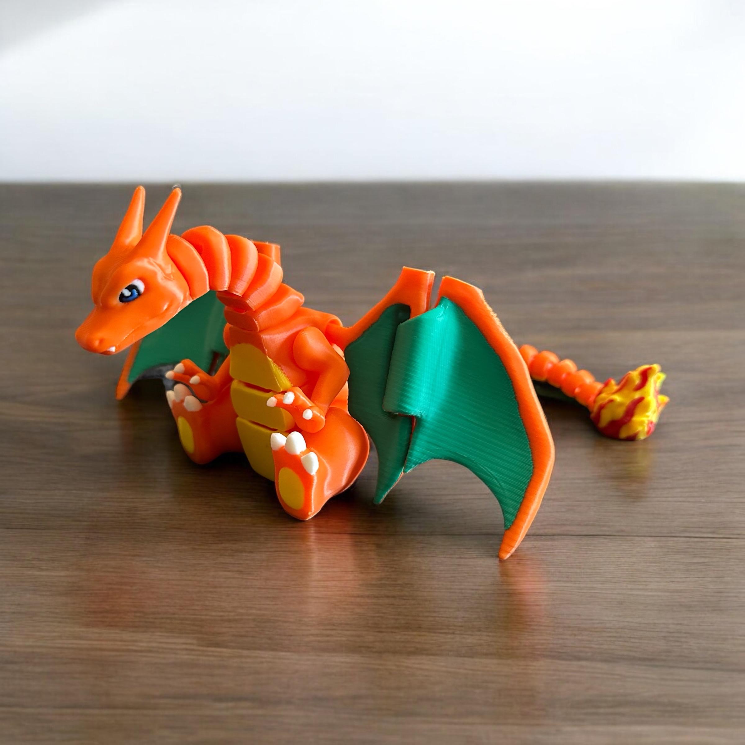 Flexi Charizard / Flexi Dragon 3D Printed - Etsy