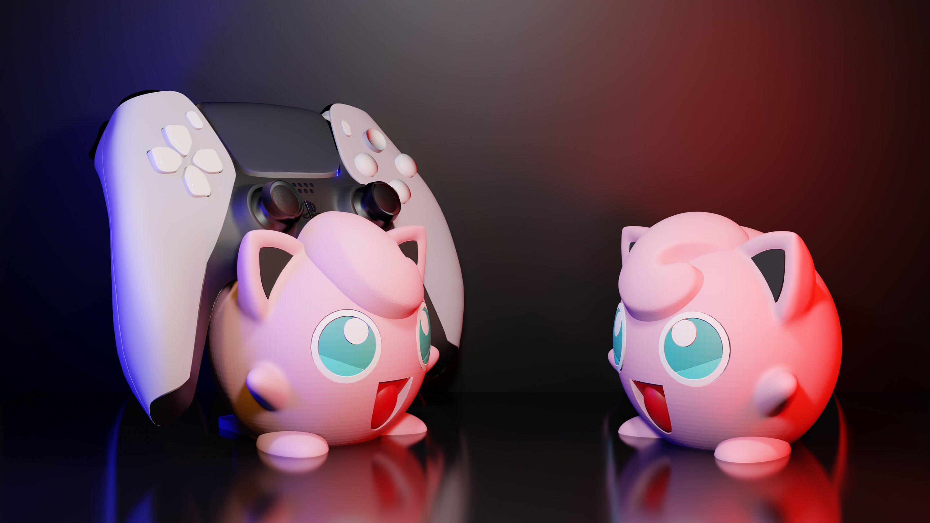 3D Printed Jiggly Puff Gaming Controller Mount Full Color - Etsy