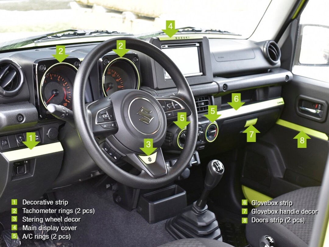 Suzuki JIMNY the Set of Steel Accessories KINETIC YELLOW 13pcs ...