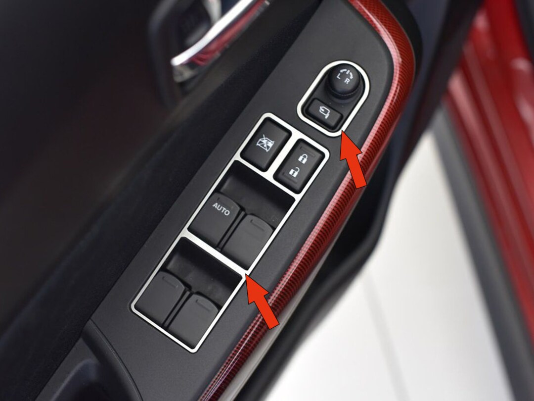 Suzuki SWIFT, SWIFT Sport 2017 Door Control Switches Cover 5pcs Steel Frame Interior Trim ...